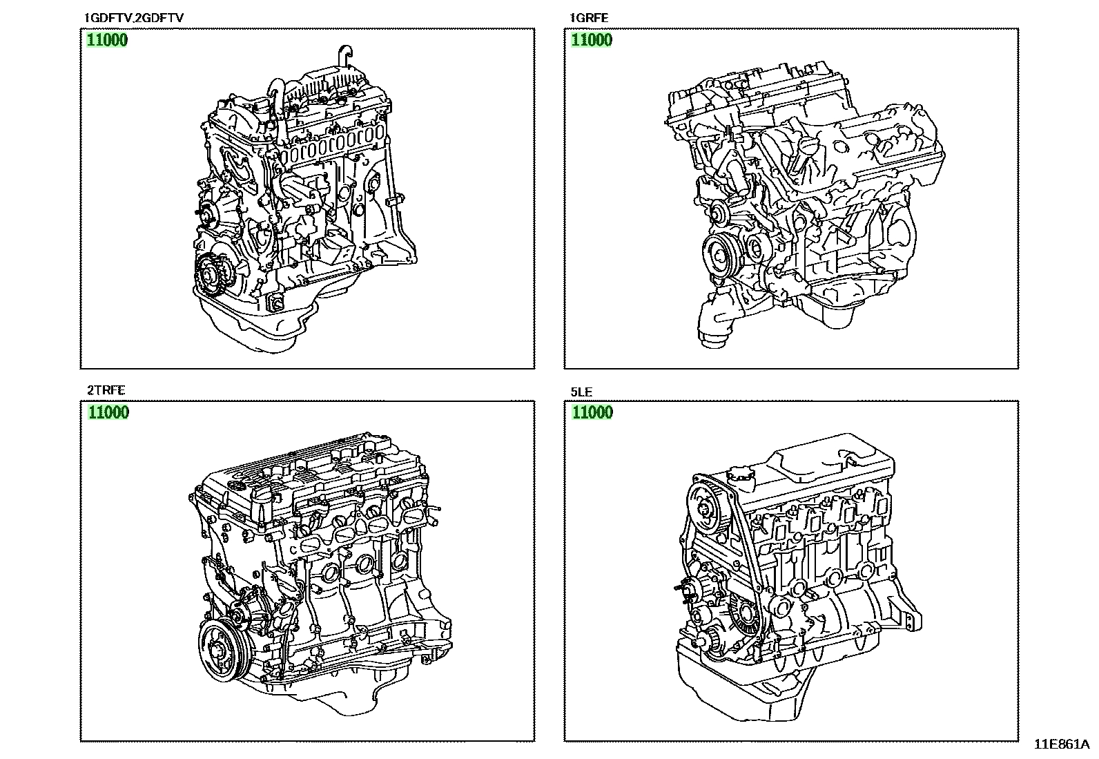 Buy Genuine Toyota 190000E320 (19000-0E320) Engine Assy, Partial ...