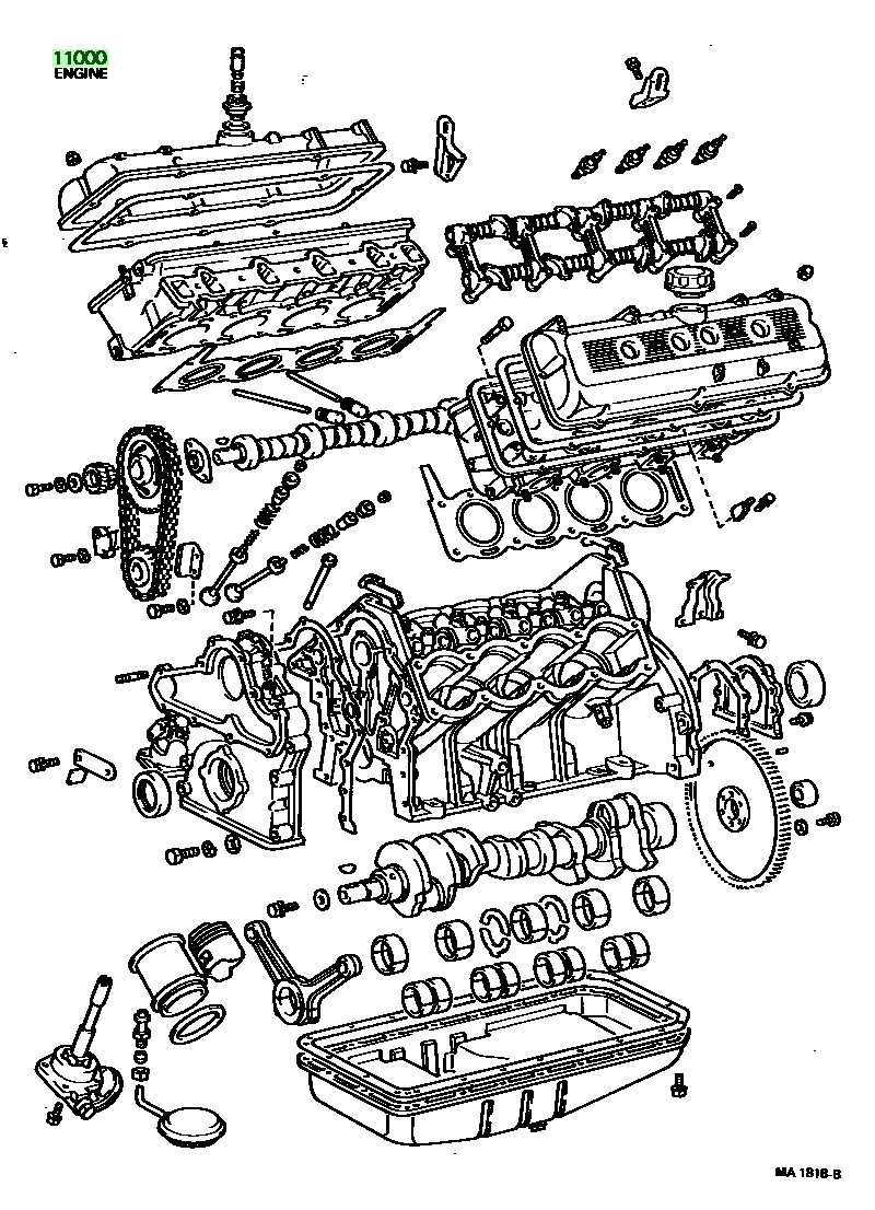 Buy Genuine Toyota 1900052030 (19000-52030) Engine Assy, Partial ...