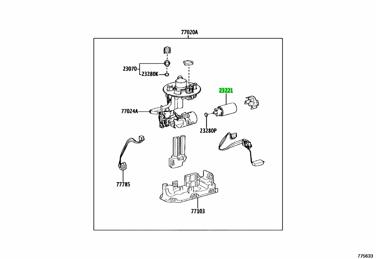 Buy Genuine Toyota 2322124010 (23221-24010) Pump, Fuel. Prices, fast ...