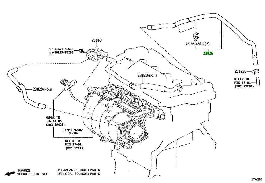 Buy Genuine Toyota 23820F0060 (23820-F0060) Hose, Fuel Vapor Feed, No.1 ...