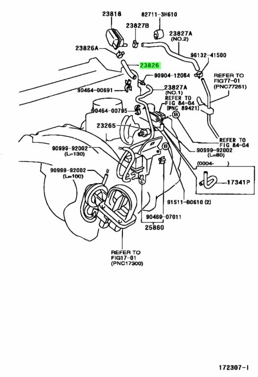 Buy Genuine Toyota 2382646030 (23826-46030) Hose, Fuel Vapor Feed, No.1 ...