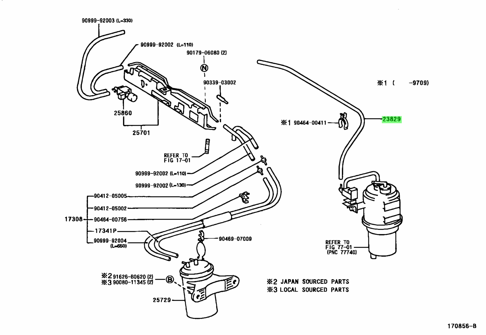 Buy Genuine Toyota 2382920030 (23829-20030) Hose, Fuel Vapor Feed, No.3 ...