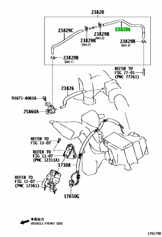 Buy Genuine Toyota 2382931080 (23829-31080) Hose, Fuel Vapor Feed ...