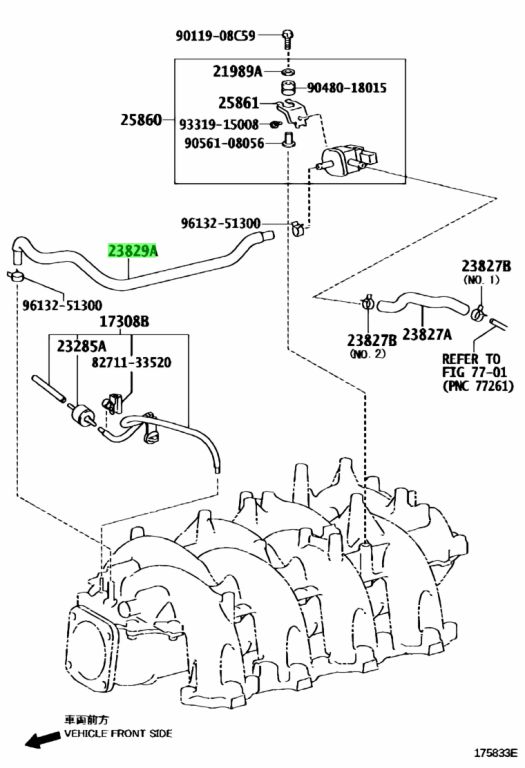 Buy Genuine Toyota 2382938050 (23829-38050) Hose, Fuel Vapor Feed for ...