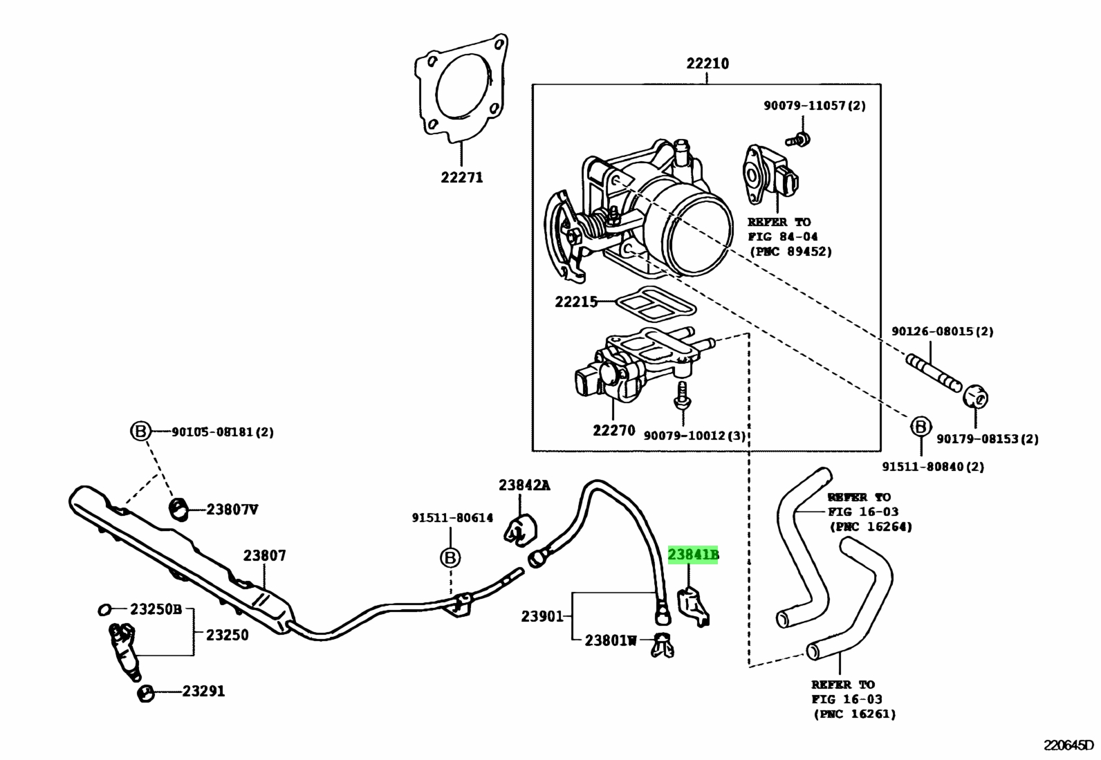 Buy Genuine Toyota 2384121020 (23841-21020) Clamp, Fuel Pipe, No.1 (For ...