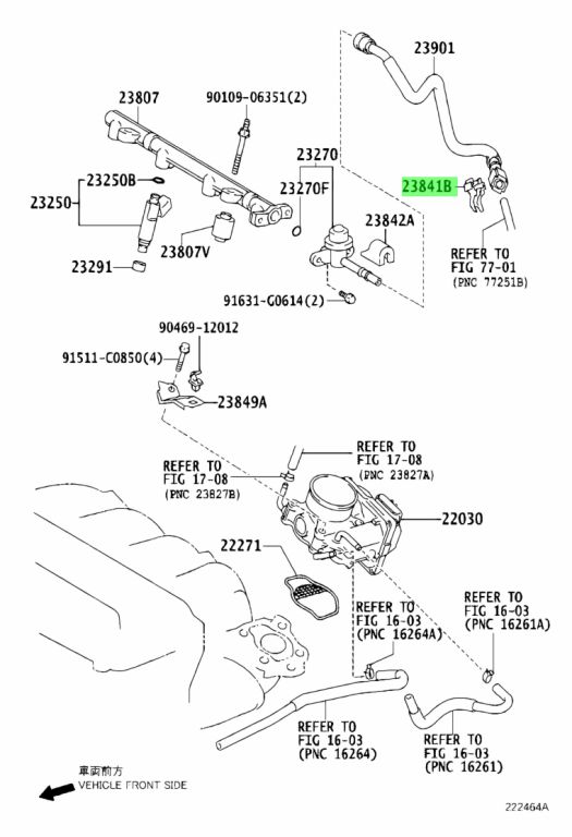 Купить Toyota 2384128010 (23841-28010) Clamp, Fuel Pipe, No.1 (For Efi ...