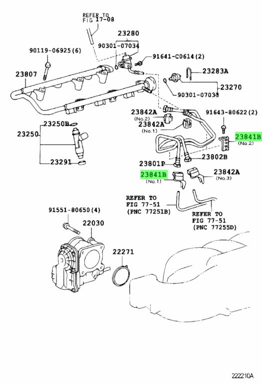 Купить Toyota 2384128010 (23841-28010) Clamp, Fuel Pipe, No.1 (For Efi ...
