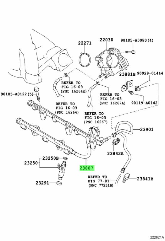 Buy Genuine Toyota 238700P011 (23870-0P011) Pipe Sub-Assy, Fuel ...