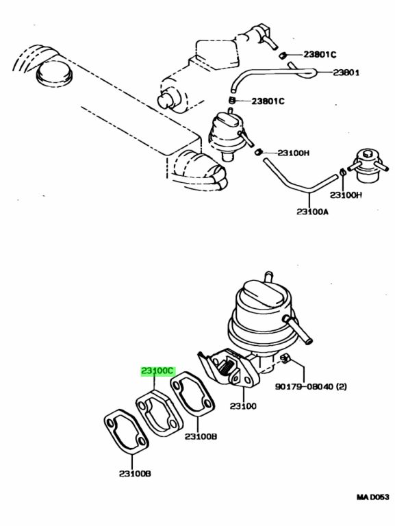Buy Genuine Toyota 2391510021 (23915-10021) Insulator, Fuel Pump ...