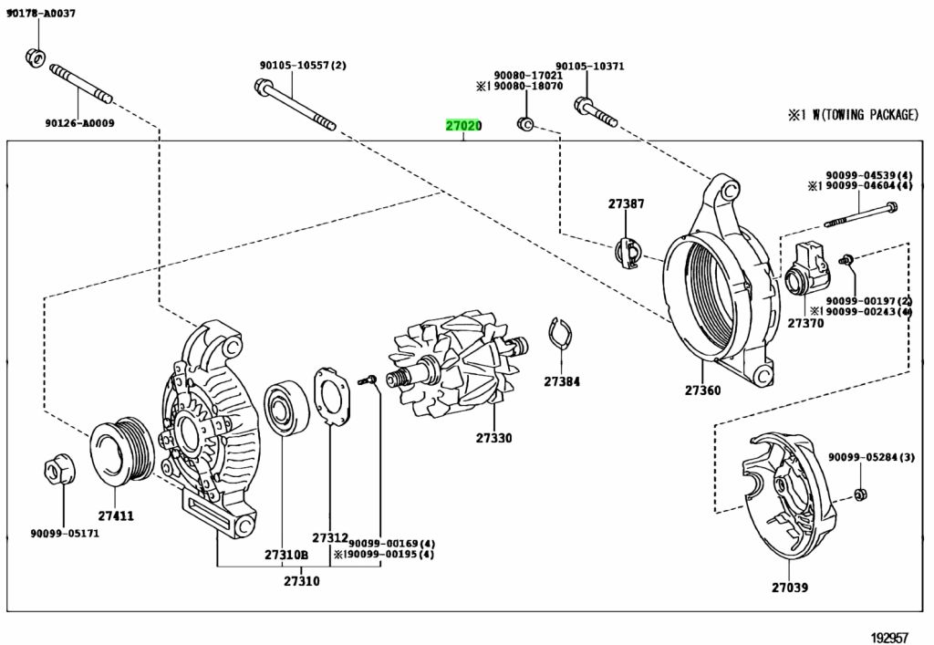 Buy Genuine Toyota 270600S020 (27060-0S020) Alternator Assy. Prices ...