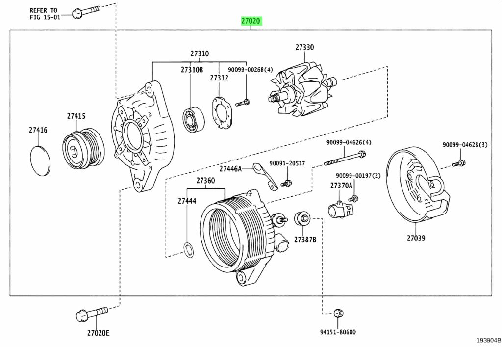 Buy Genuine Toyota 2706021180 (27060-21180) Alternator Assy. Prices ...