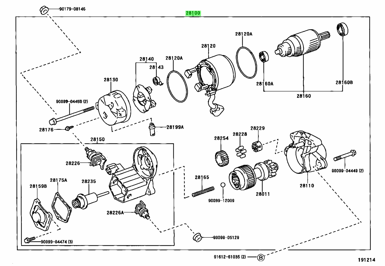 Buy Genuine Toyota 2810022030 (28100-22030) Starter Assy. Prices, fast ...