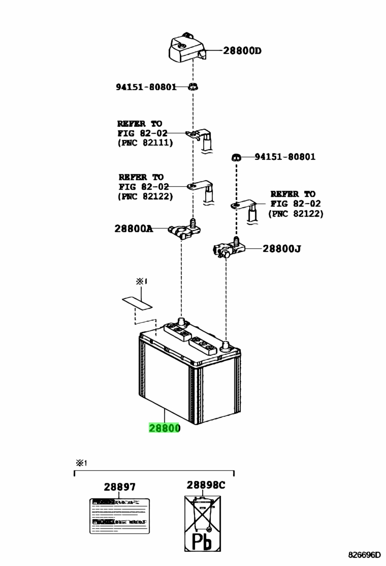 Buy Genuine Toyota 2880067102 (28800-67102) Battery. Prices, fast ...