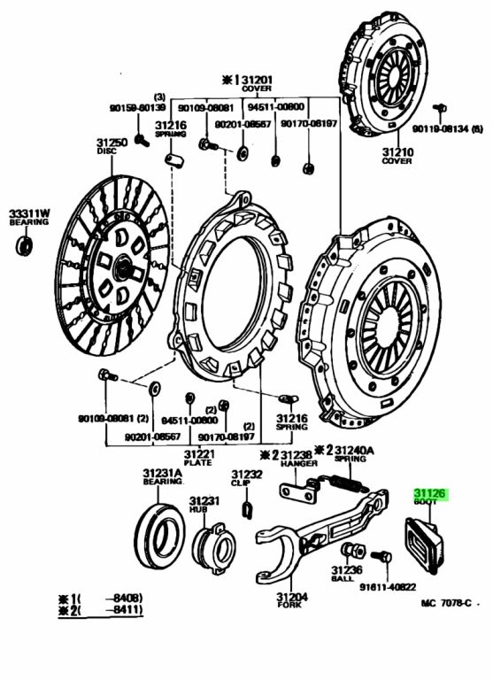 Buy Genuine Toyota 3112660021 (31126-60021) Boot, Clutch Release Fork ...