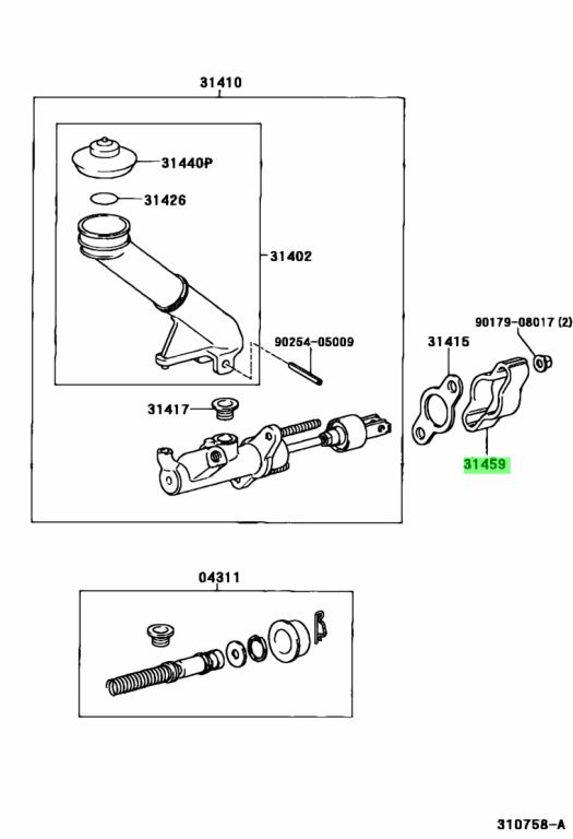 Buy Genuine Toyota 3145922020 (31459-22020) Bracket, Clutch Master ...
