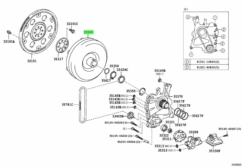 Buy Genuine Toyota 3200048060 (32000-48060) Converter Assy, Torque ...