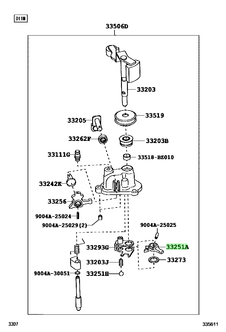 Buy Genuine Toyota 33251BZ090 (33251-BZ090) Lever, Shift, Inner No.1 ...