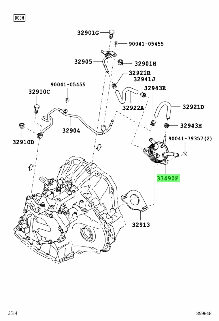 Buy Genuine Toyota 33490B1040 (33490-B1040) Cooler Assy, Transmission ...