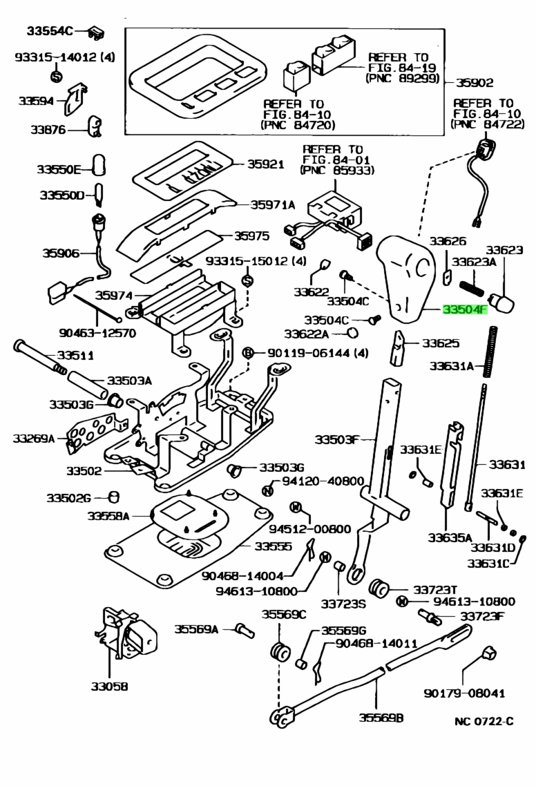 Купить Toyota 335425001002 (33542-50010-02) Knob Sub-Assy, Shift Lever ...