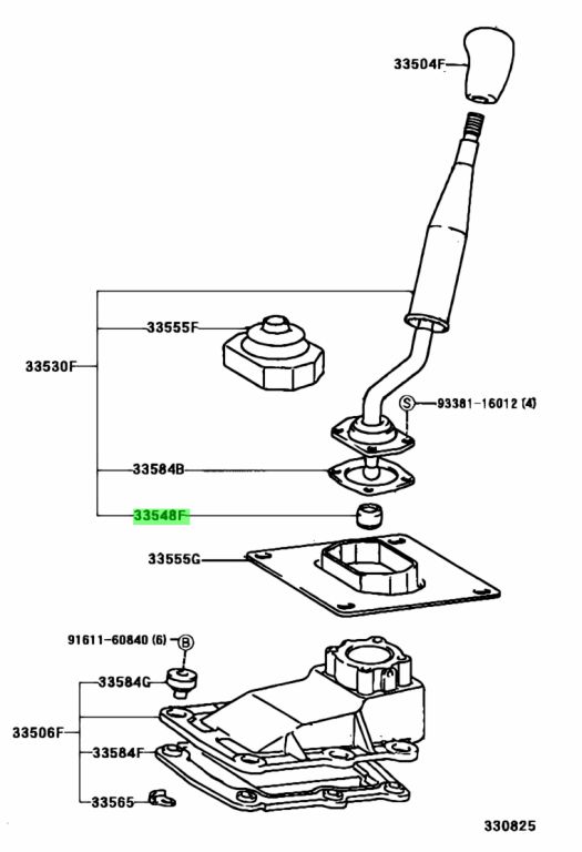 Buy Genuine Toyota 3354835010 (33548-35010) Bush, No.1, Shift Lever ...