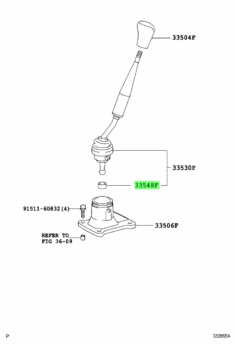 Buy Genuine Toyota 3354860040 (33548-60040) Bush, No.1, Shift Lever ...