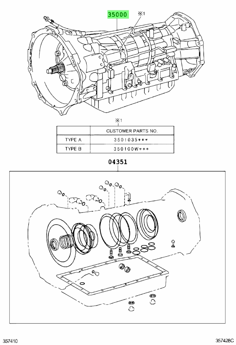 Buy Genuine Toyota 3500060C20 (35000-60C20) Transmission Assy ...