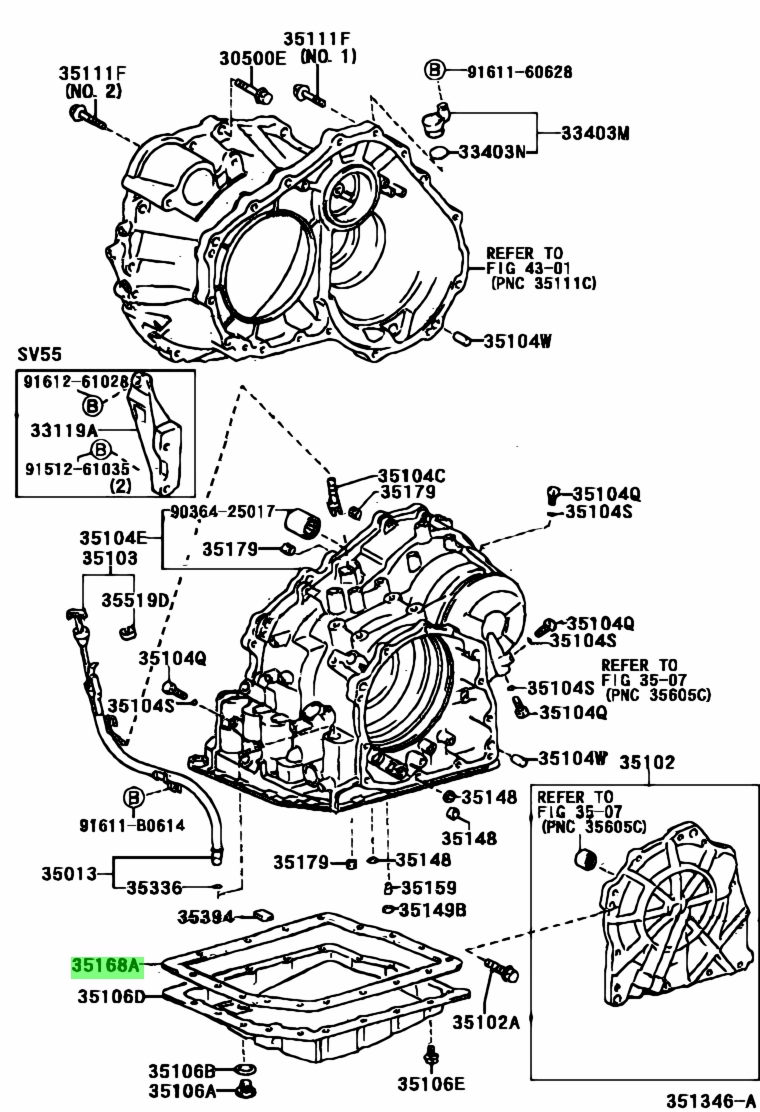 Buy Genuine Toyota 3516812060 (35168-12060) Gasket, Automatic Transaxle ...