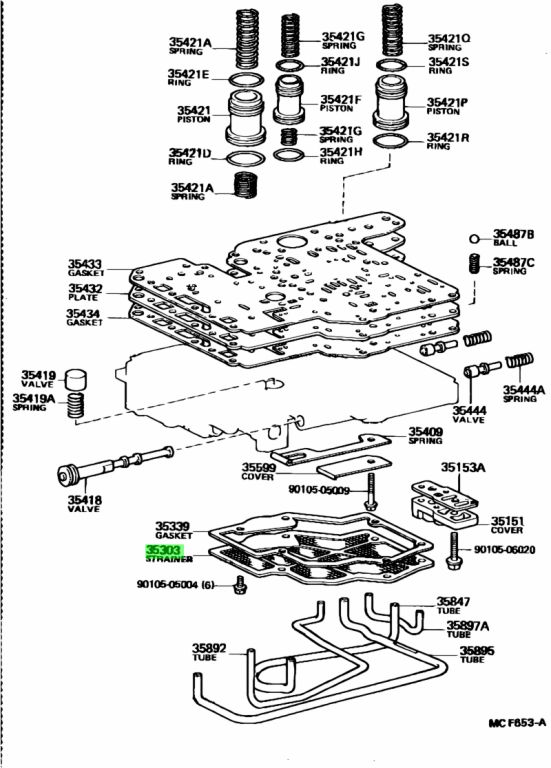Buy Genuine Toyota 3530314010 (35303-14010) Strainer Sub-Assy, Oil ...
