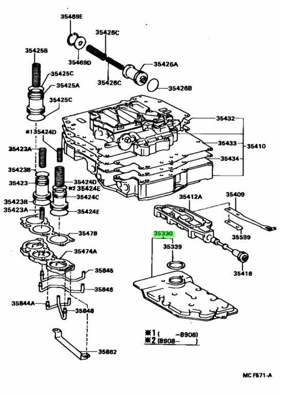 Купить Toyota 3533020011 (35330-20011) Фильтр Автомата. Цены, быстрая ...