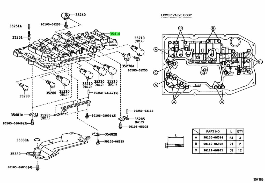 Buy Genuine Toyota 3541050130 (35410-50130) Body Assy, Transmission ...
