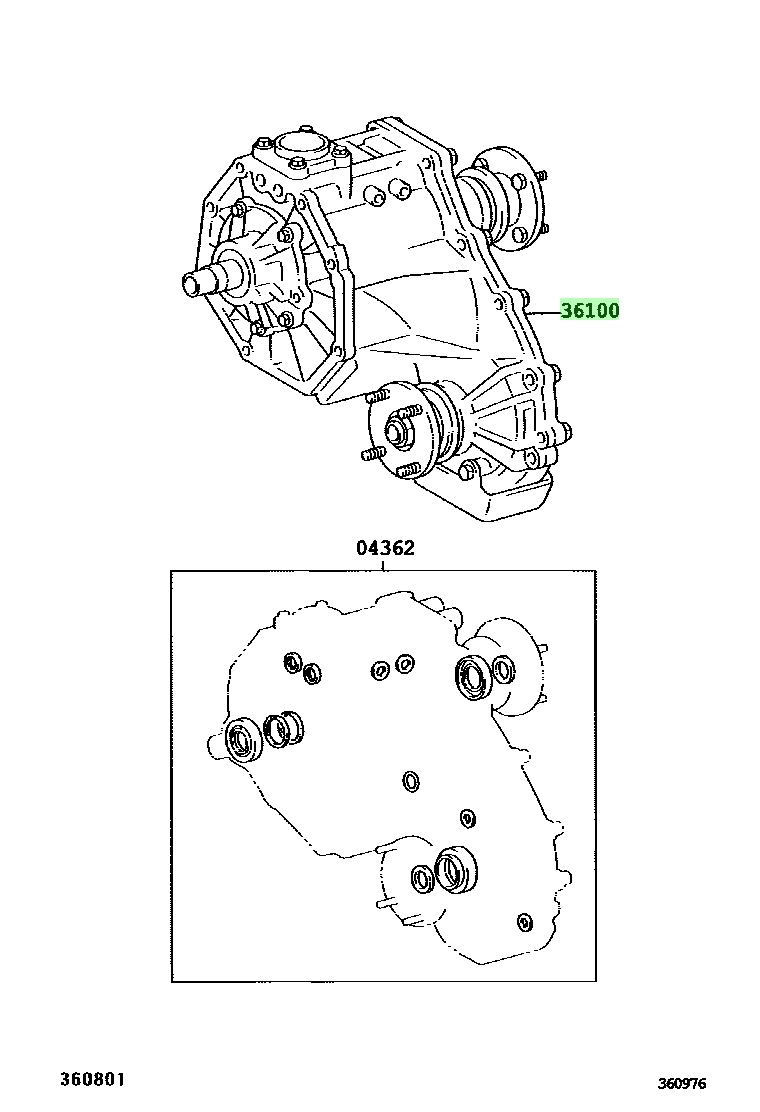 Buy Genuine Toyota 3610071100 (36100-71100) Transfer Assy. Photos - Amayama