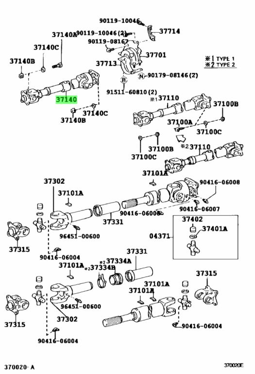 Buy Genuine Toyota 3714035060 (37140-35060) Shaft Assy, Propeller ...
