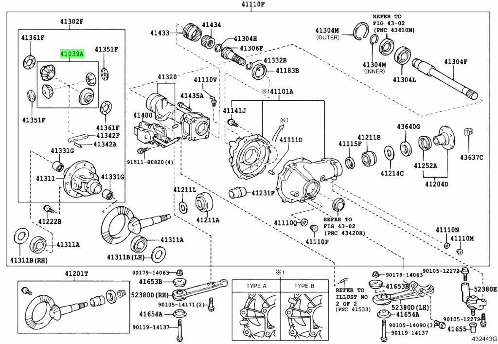 Buy Genuine Toyota 4103971020 (41039-71020) Gear Kit, Differential ...