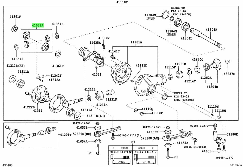 Buy Genuine Toyota 4103971020 (41039-71020) Gear Kit, Differential ...