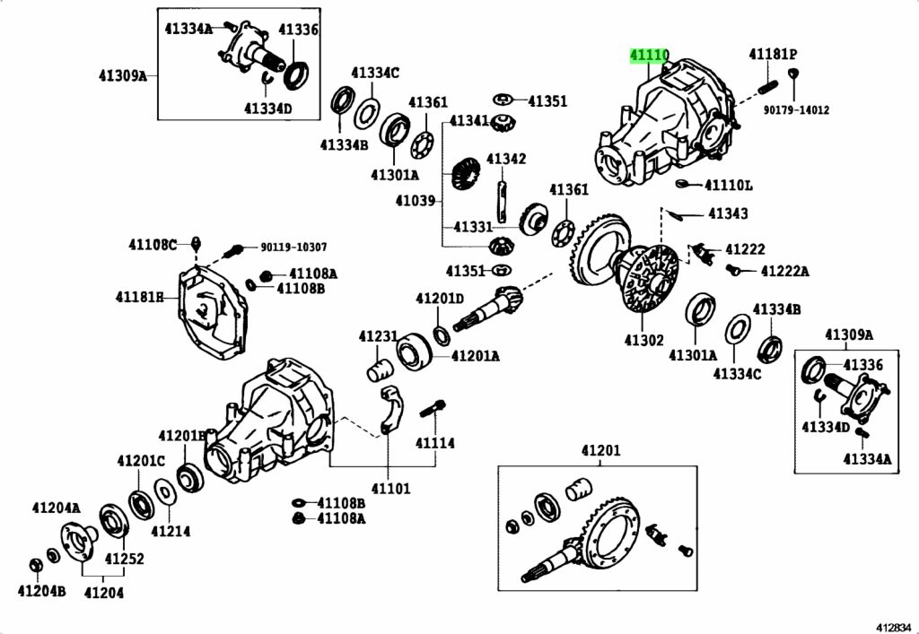 Buy Genuine Toyota 4111028070 (41110-28070) Carrier Assy, Differential ...
