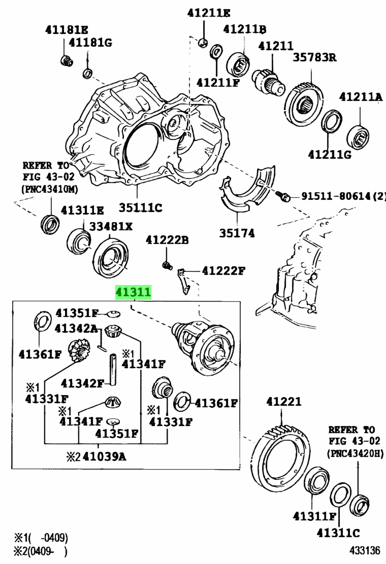 Buy Genuine Toyota 4130120230 (41301-20230) Case Sub-Assy, Rear ...