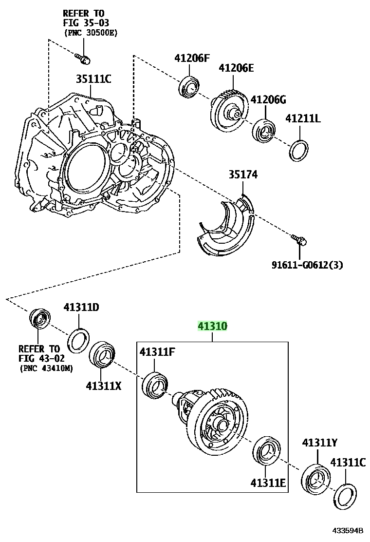 Buy Genuine Toyota 4131052060 (41310-52060) Case Assy, Differential ...