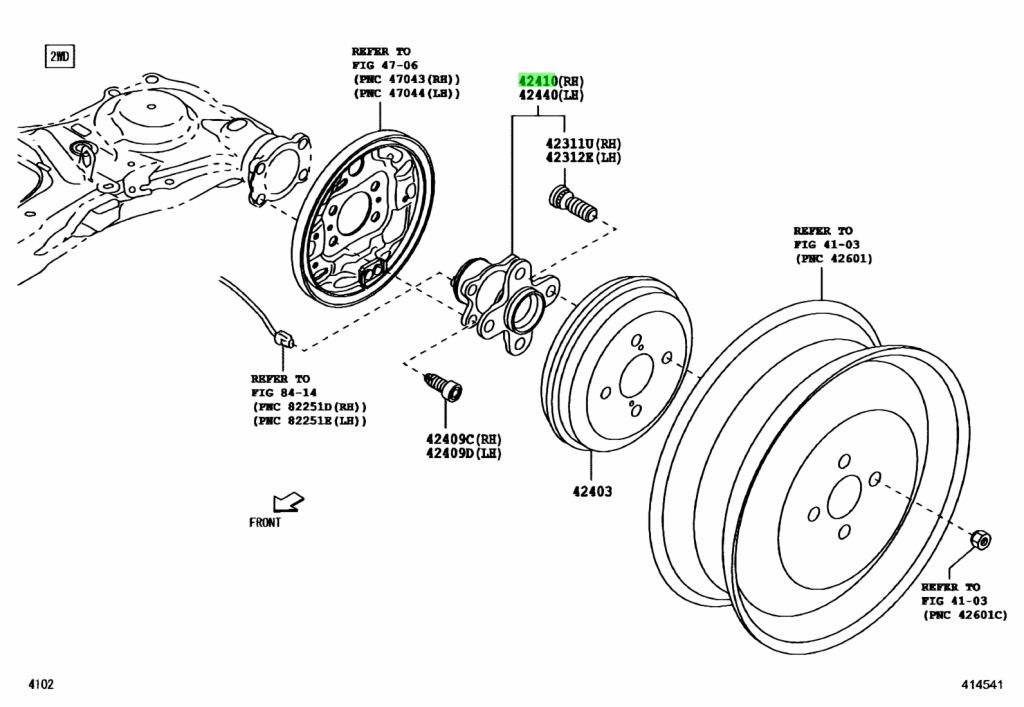 Buy Genuine Toyota 42410B1080 (42410-B1080) Hub & Bearing Assy, Rear ...