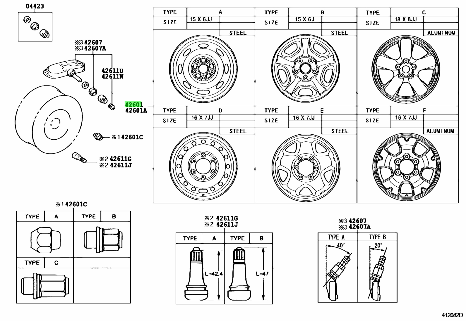 Buy Genuine Toyota 42611AD031 (42611-AD031) Wheel, Disc for Toyota ...