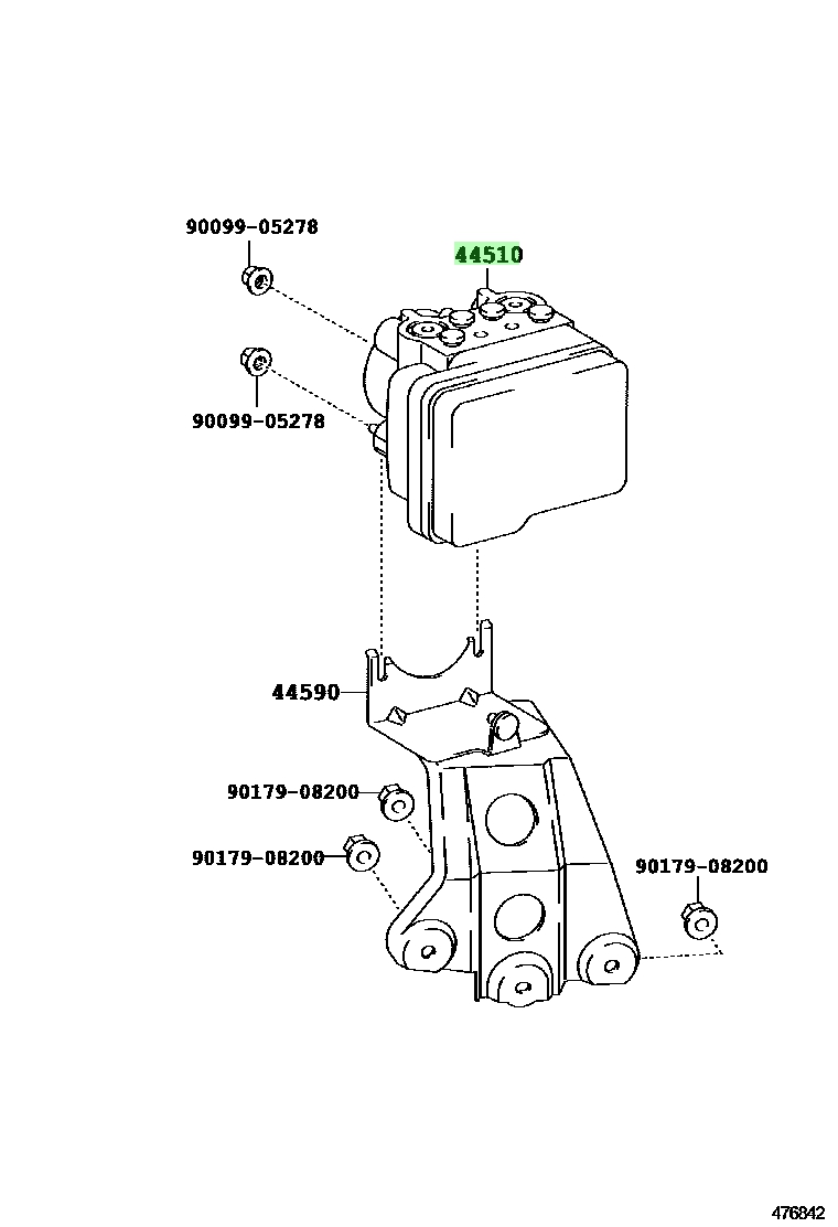 Buy Genuine Toyota 440500R140 (44050-0R140) Actuator Assy, Brake ...