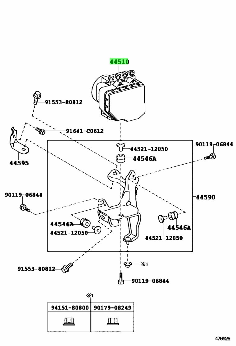 Buy Genuine Toyota 4405053300 (44050-53300) Actuator Assy, Brake ...
