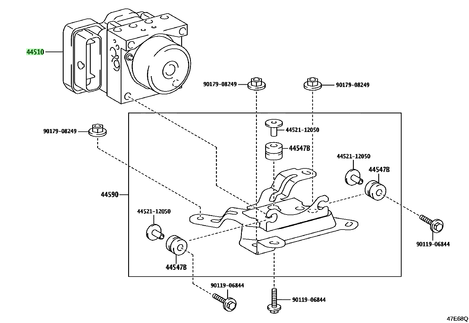 Buy Genuine Toyota 4405060A40 (44050-60A40) Actuator Assy, Brake ...
