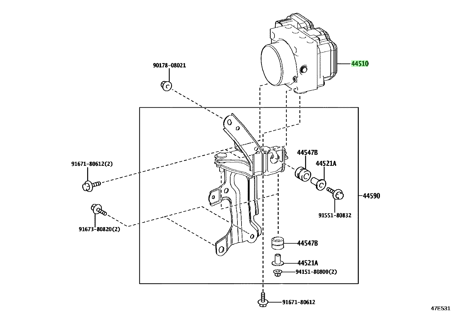 Buy Genuine Toyota 44050V2010 (44050-V2010) Actuator Assy, Brake ...