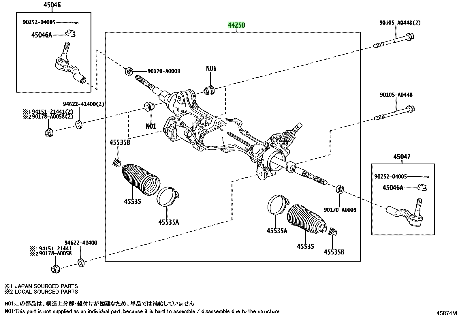 Buy Genuine Toyota 4425004060 (44250-04060) Gear Assy, Power Steering ...