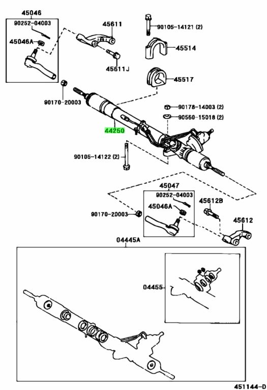 Buy Genuine Toyota 4425060100 (44250-60100) Gear Assy, Power Steering ...