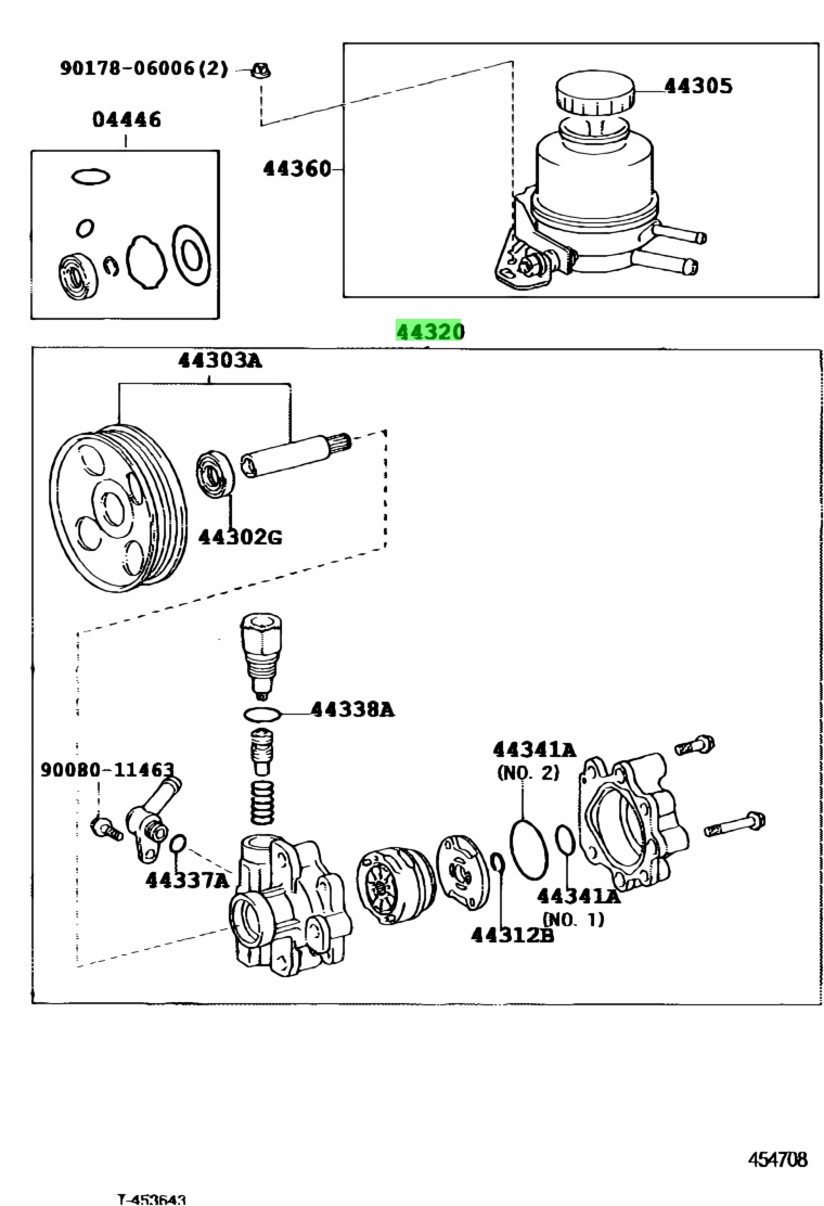 Buy Genuine Toyota 443100C040 (44310-0C040) Pump Assy, Vane for Toyota ...