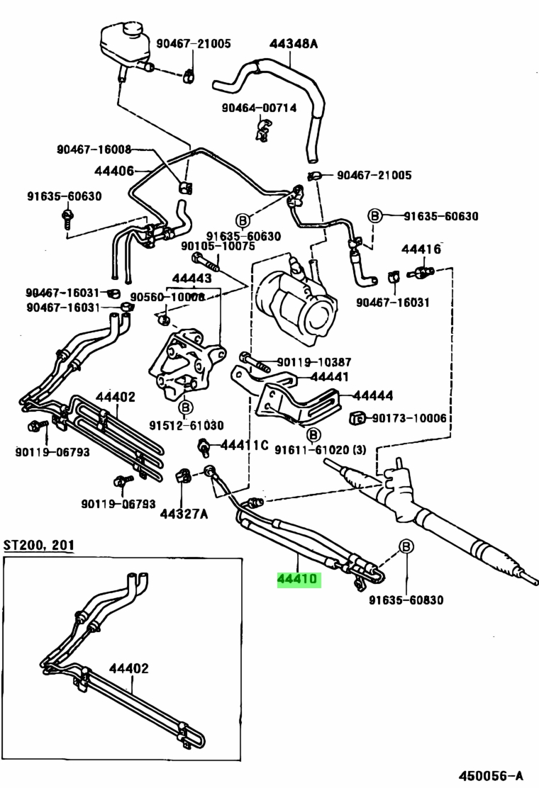 Buy Genuine Toyota 444102B220 (44410-2B220) Tube Assy, Pressure Feed ...