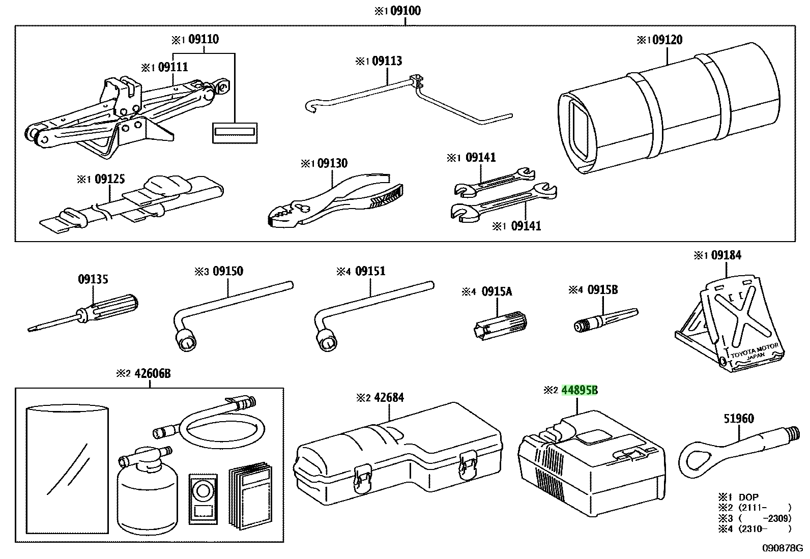 Buy Genuine Toyota 4489030031 (44890-30031) Compressor, Tire Repair Kit ...