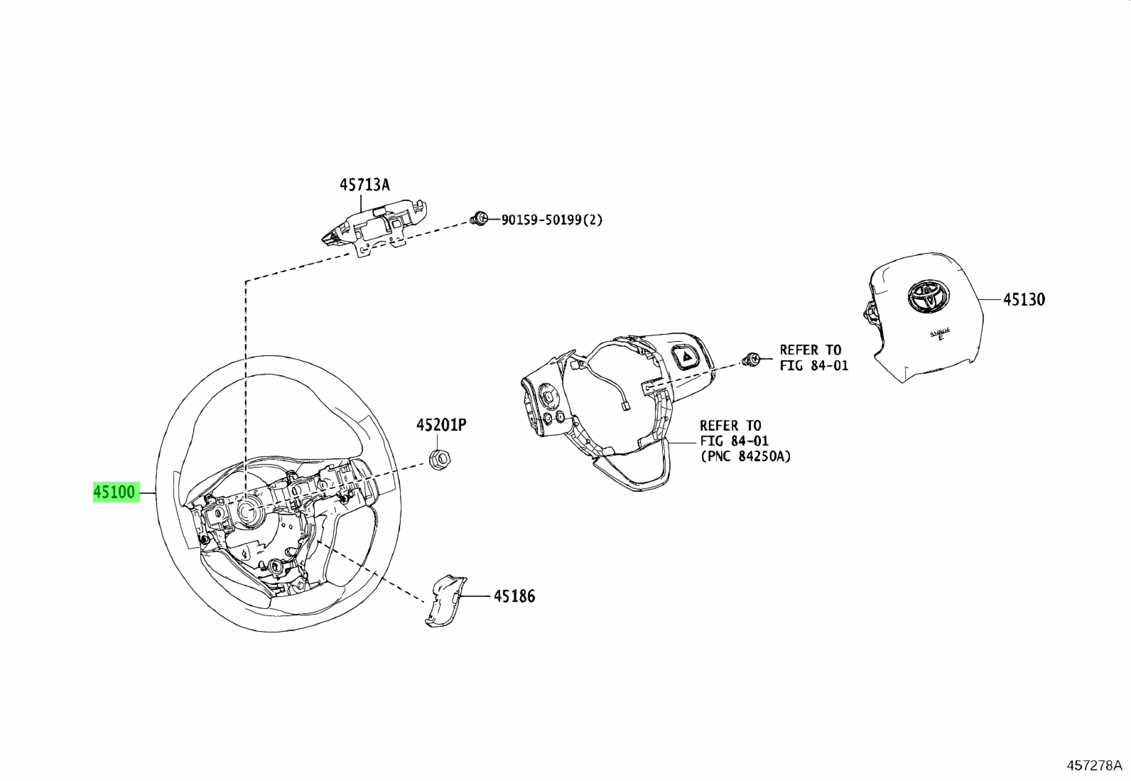 Buy Genuine Toyota 4510015010C0 (45100-15010-C0) Wheel Assy, Steering ...