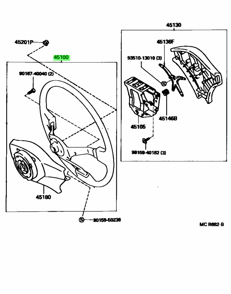 Купить Toyota 451002B450E1 (45100-2B450-E1) Руль. Цены, быстрая ...